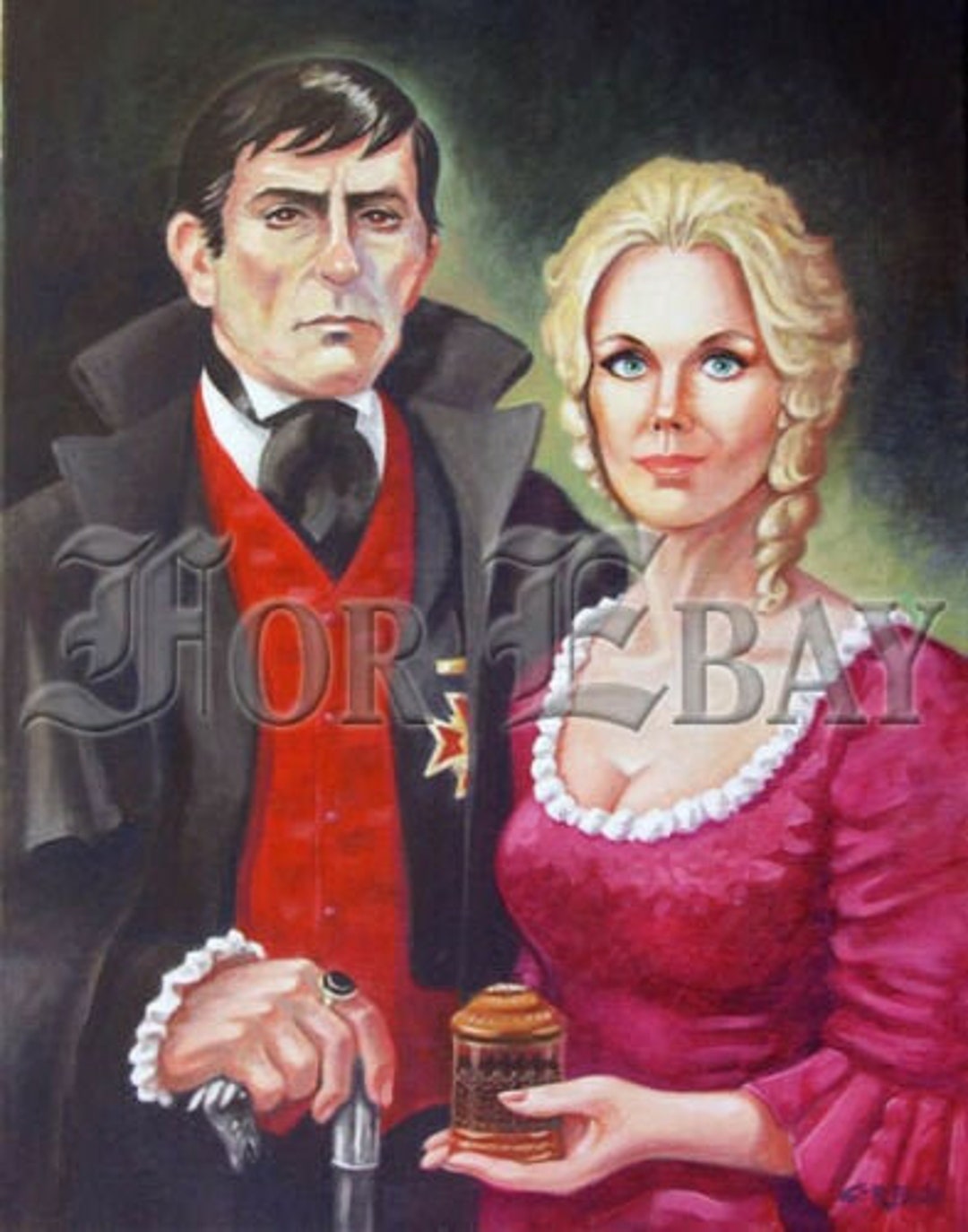 Barnabas & Angelique Collins Portrait on Canvas From Dark Shadows - Etsy