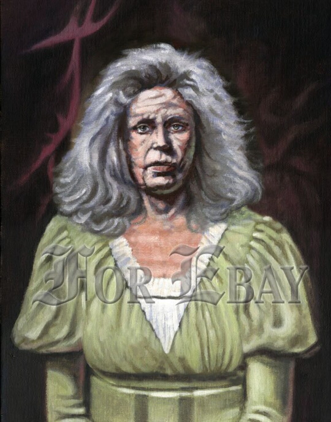 Old Angelique Portrait on CANVAS From DARK SHADOWS - Etsy
