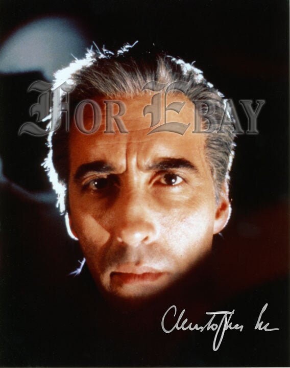 Christopher Lee as Dracula Color Photo With RP Autograph - Etsy