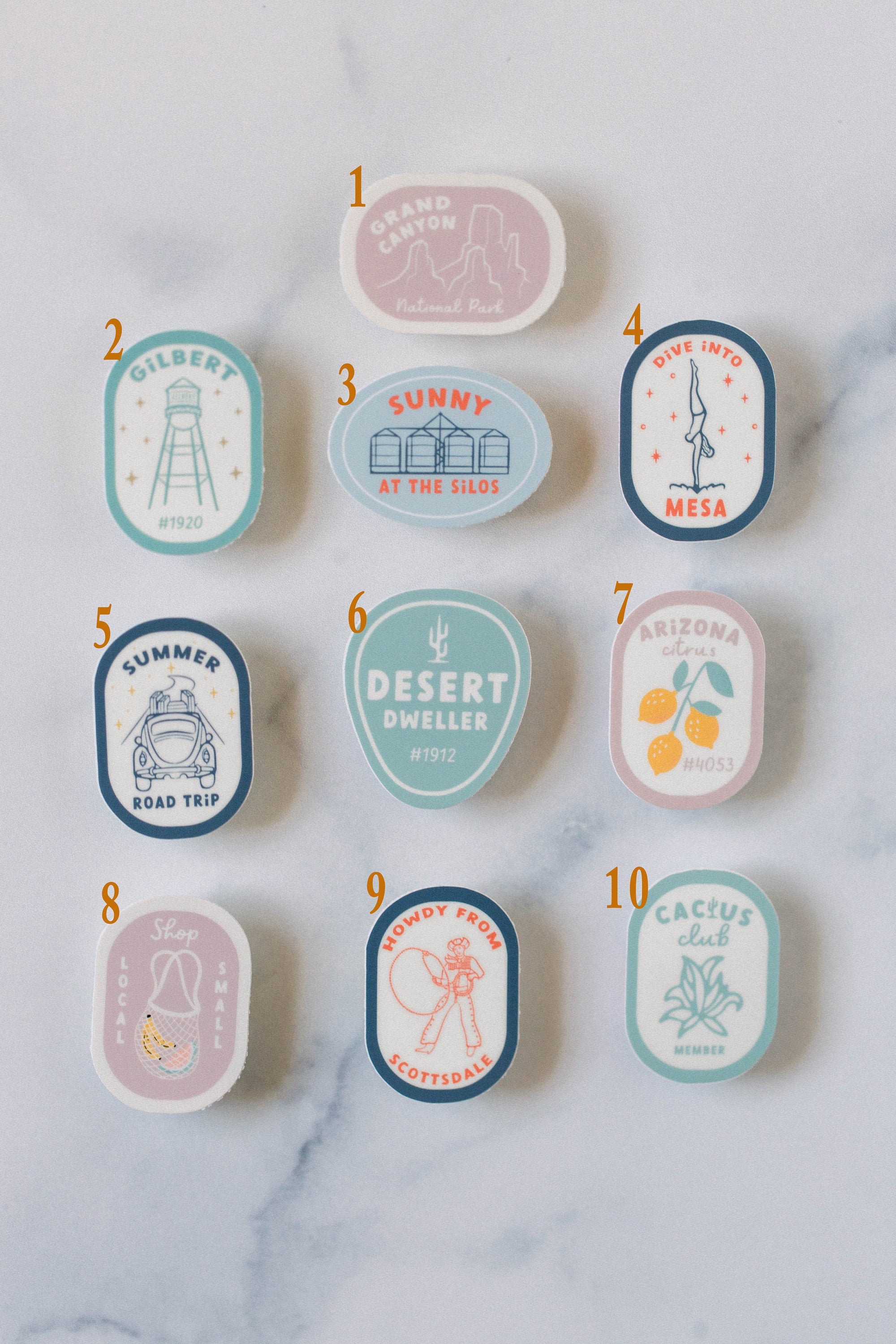 Vinyl Sticker Mix and Match Local Arizona Landmarks | Etsy