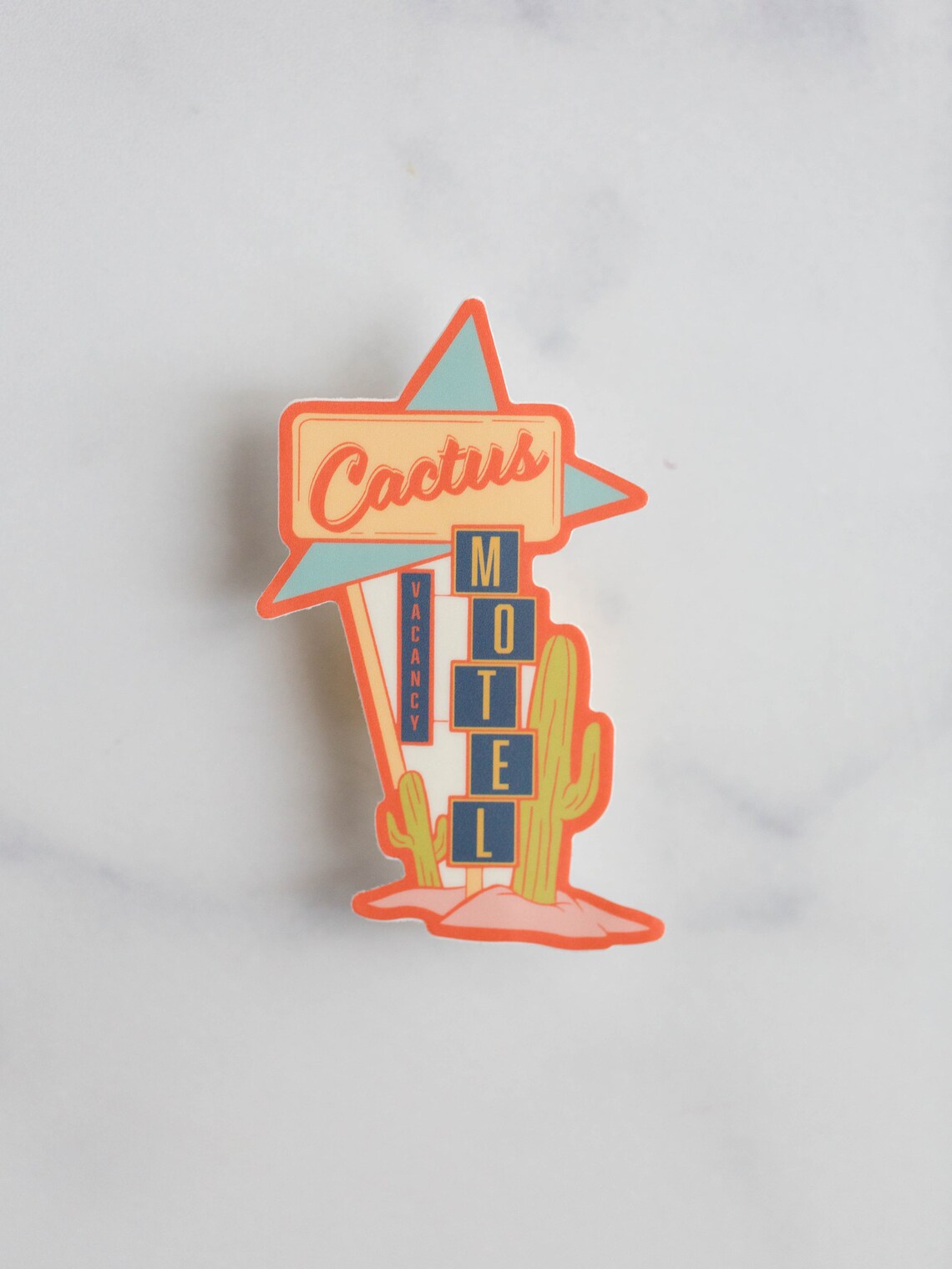 Cactus Motel Vinyl Sticker - Etsy