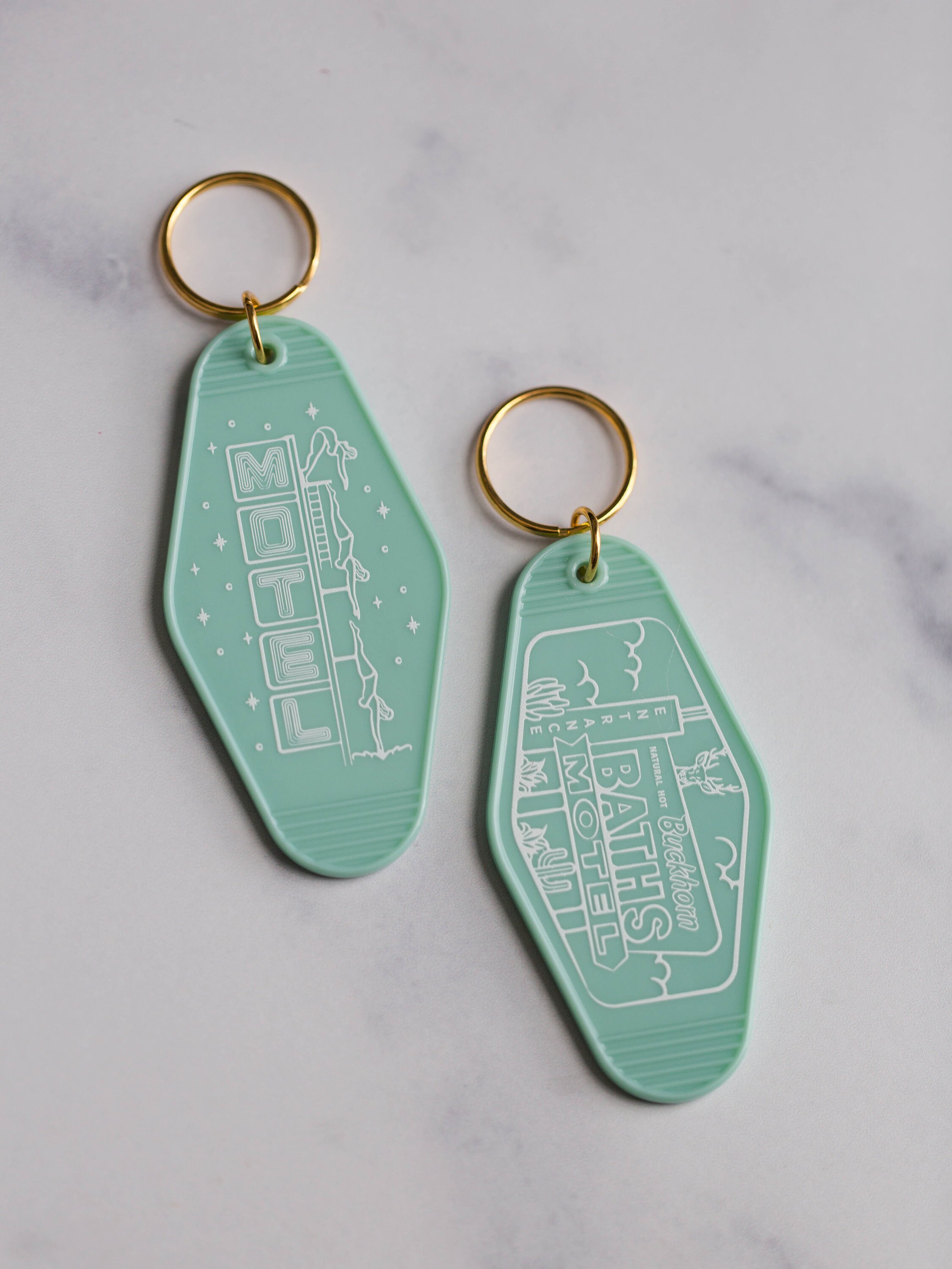 Mesa Buckhorn Baths and Diving Lady Hotel Keychain - Etsy