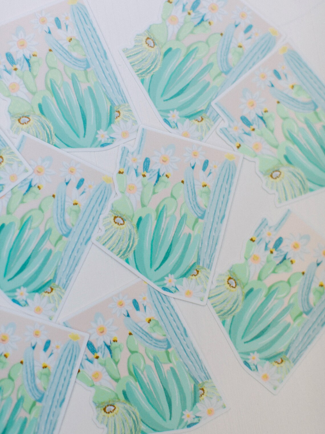 Arizona Outline Cactus Vinyl Sticker - Etsy