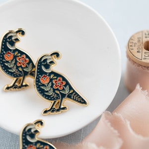 Desert Quail Enamel Pin - Etsy