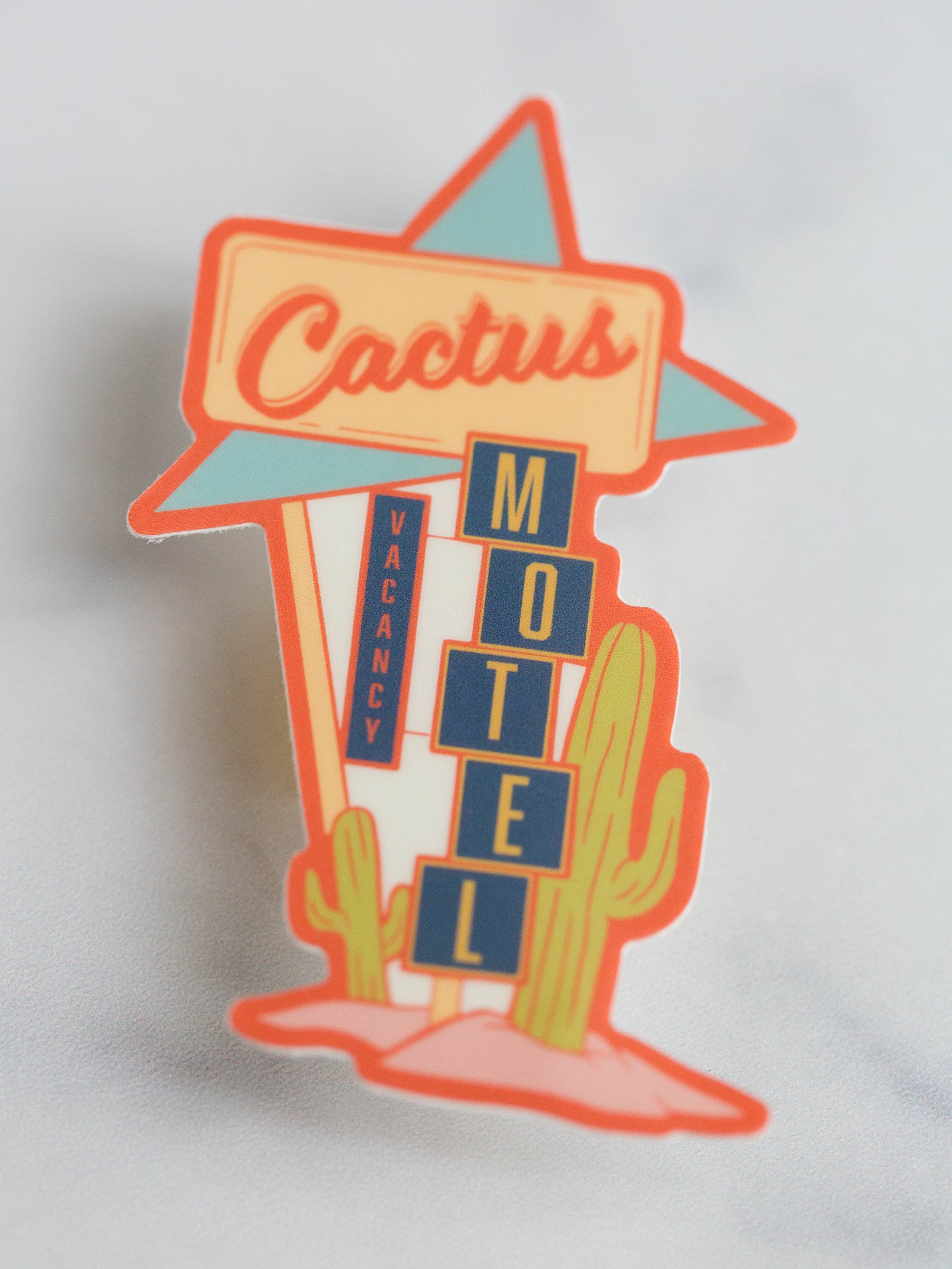 Cactus Motel Vinyl Sticker - Etsy