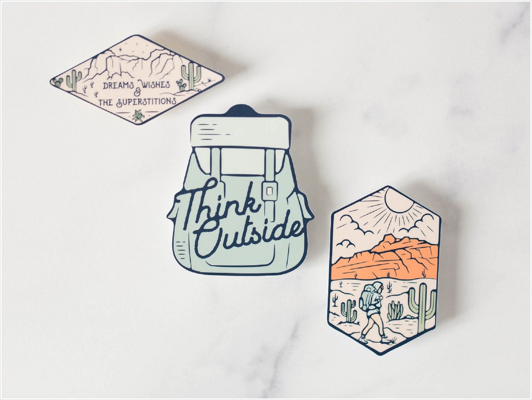 Hiking Arizona Vinyl Sticker Pack - Etsy