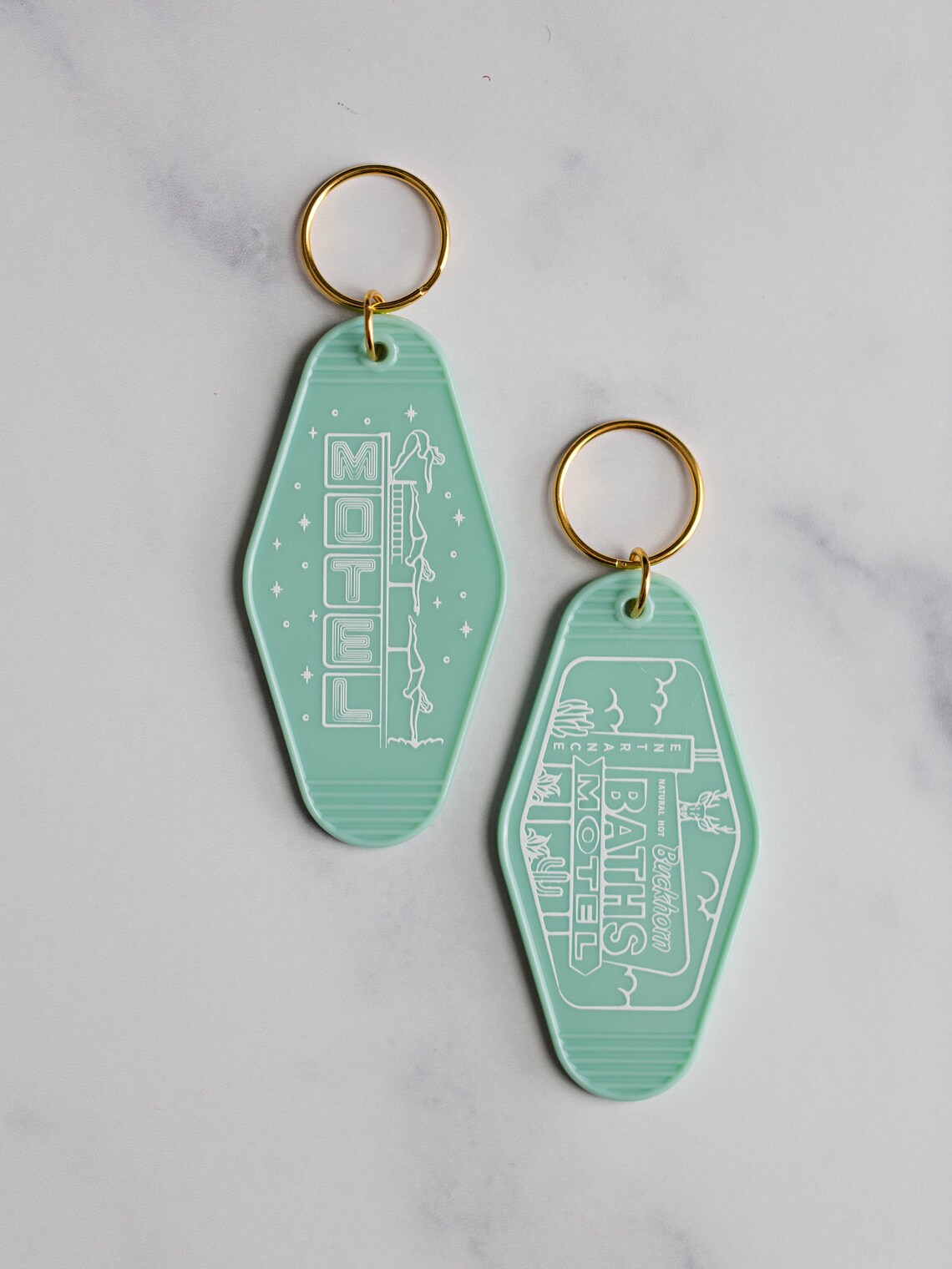 Mesa Buckhorn Baths and Diving Lady Hotel Keychain - Etsy