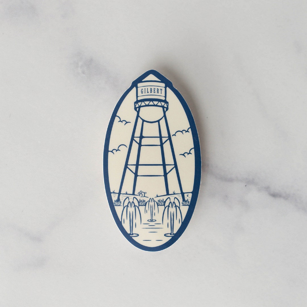 Gilbert Water Tower Vinyl Sticker - Etsy