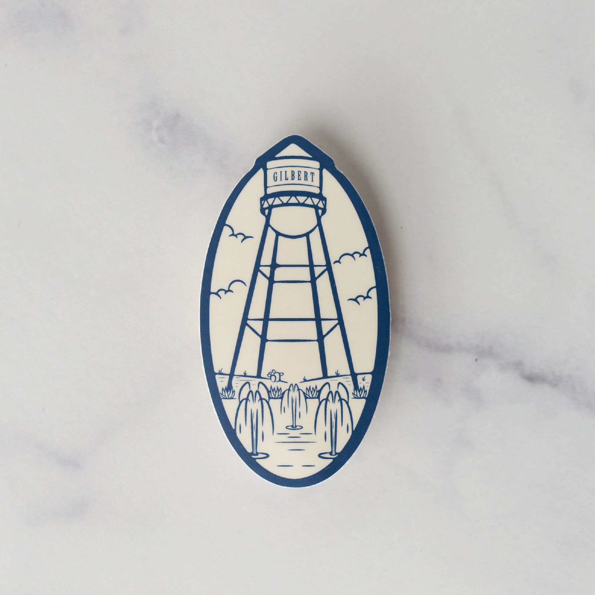 Gilbert Water Tower Vinyl Sticker - Etsy
