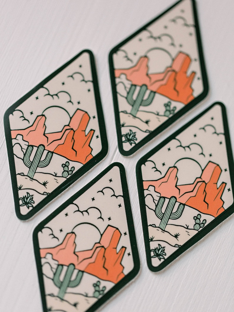 Desert Diamond Vinyl Sticker - Etsy