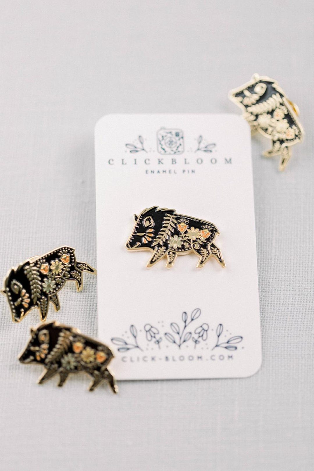 Javelina Folk Enamel Pin - Etsy
