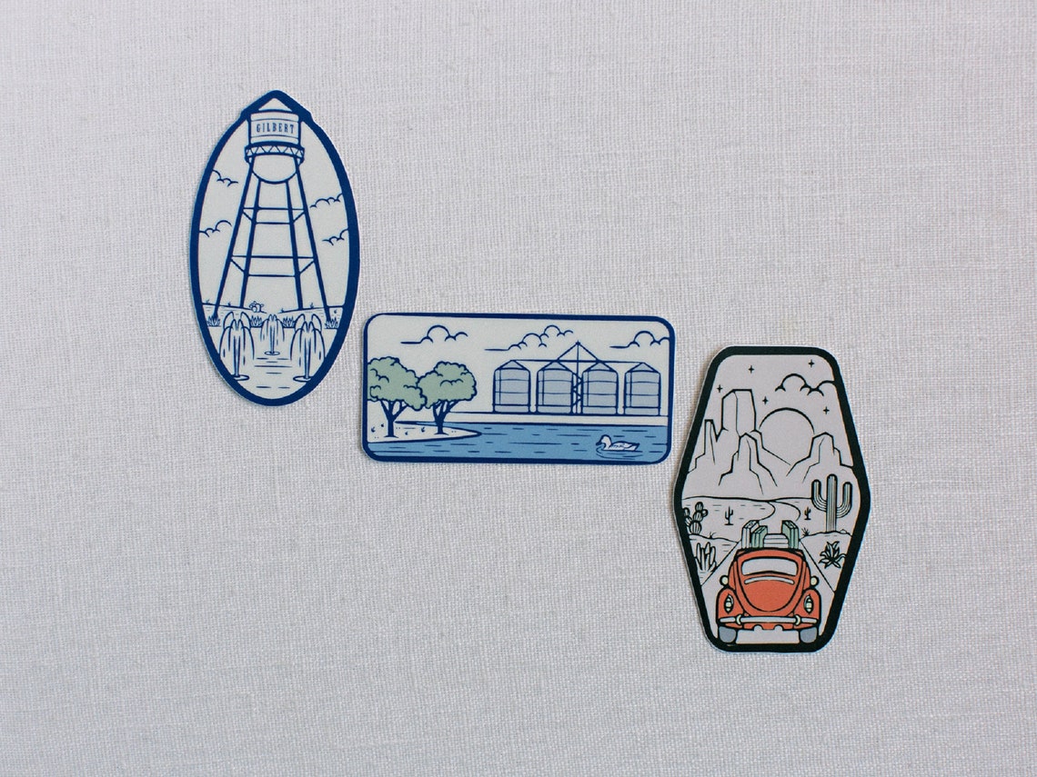 Gilbert Arizona Vinyl Sticker Pack | Etsy