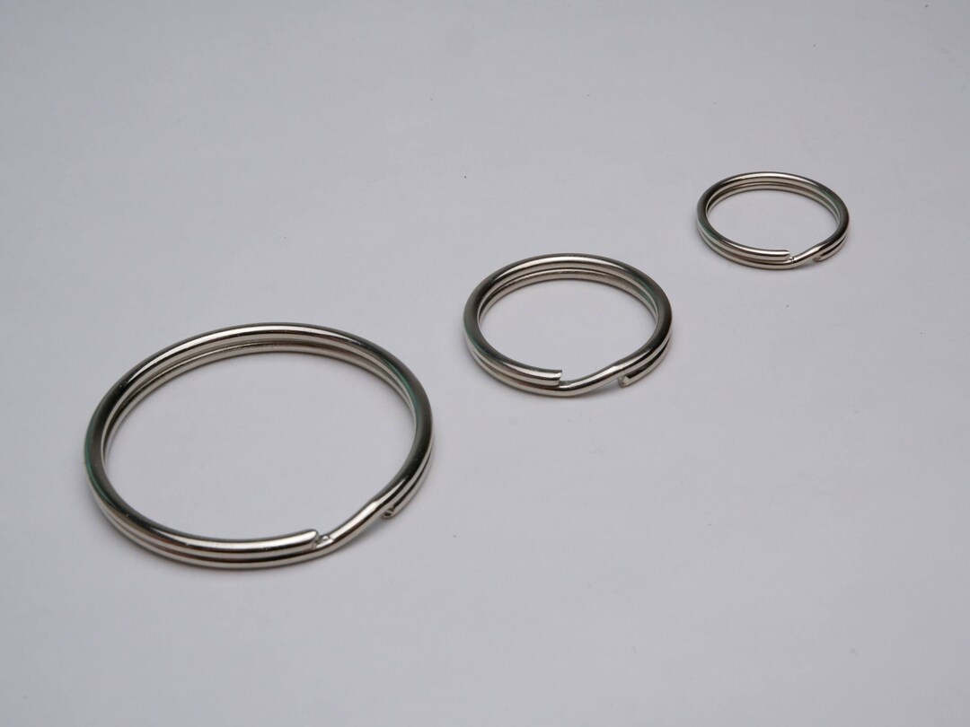 Nickel Split Ring Keyrings - 20mm, 25mm 38mm - Etsy UK