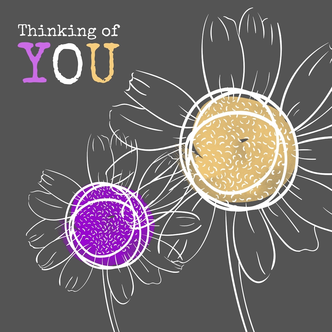 THINKING OF YOU Printable Greeting Card Instant Download Inspirational ...