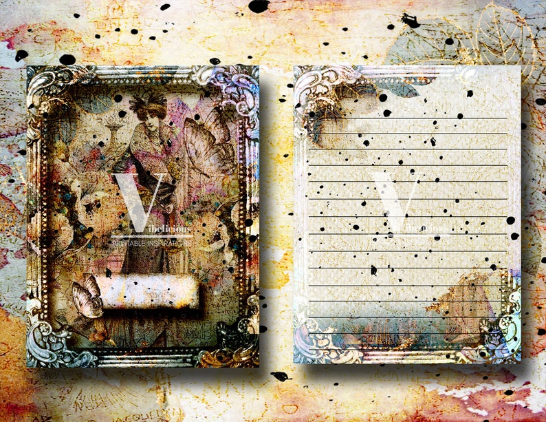 ORNATE VINTAGE Printable Journal Kit Journal Pages Grunge Vintage Women ...