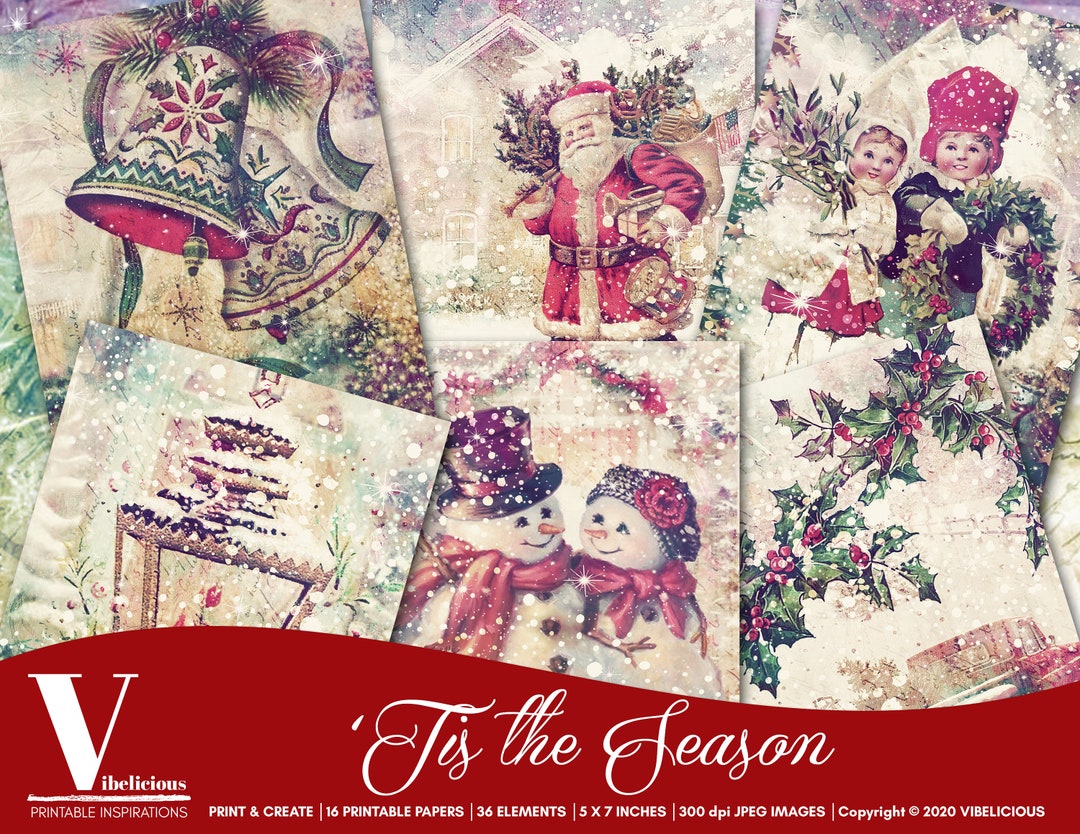 TIS THE SEASON Printable Christmas Journal Kit Journal Pages Lined ...