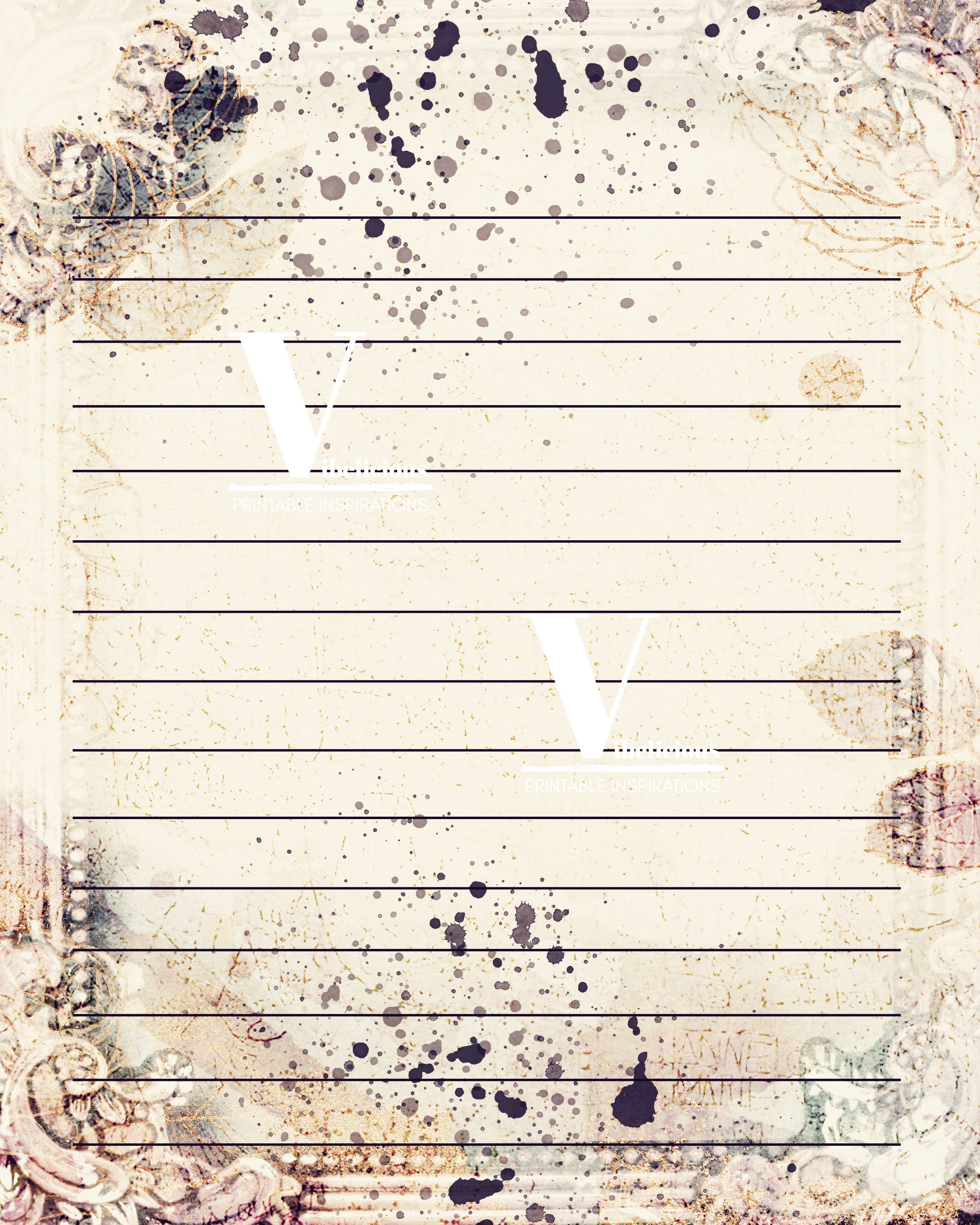 JUST WRITE PRINTABLE Lined Journal Kit Lined Journal Sheets - Etsy