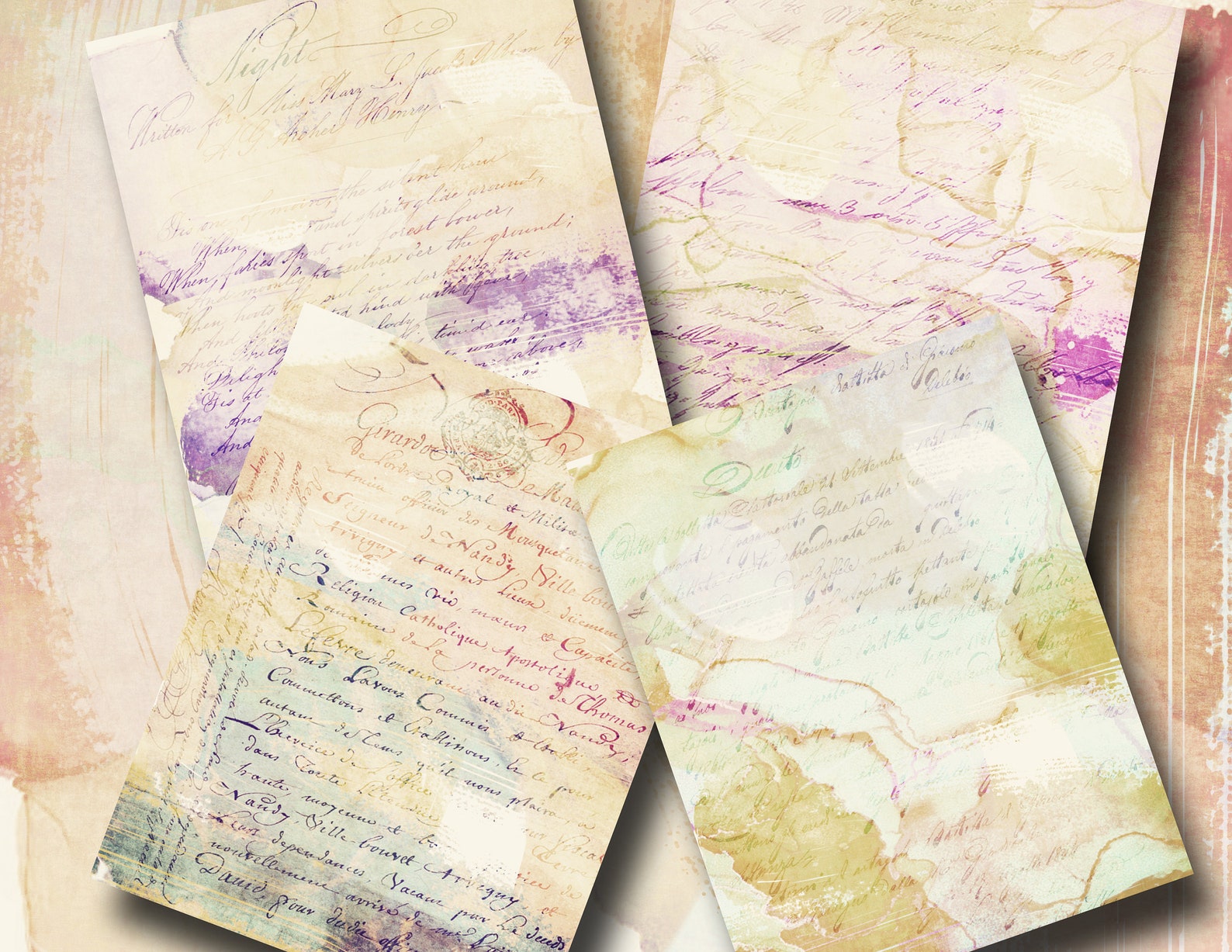 VINTAGE PRINTABLE JOURNAL Kit Paper Junk Journal Grunge Paper Collage ...