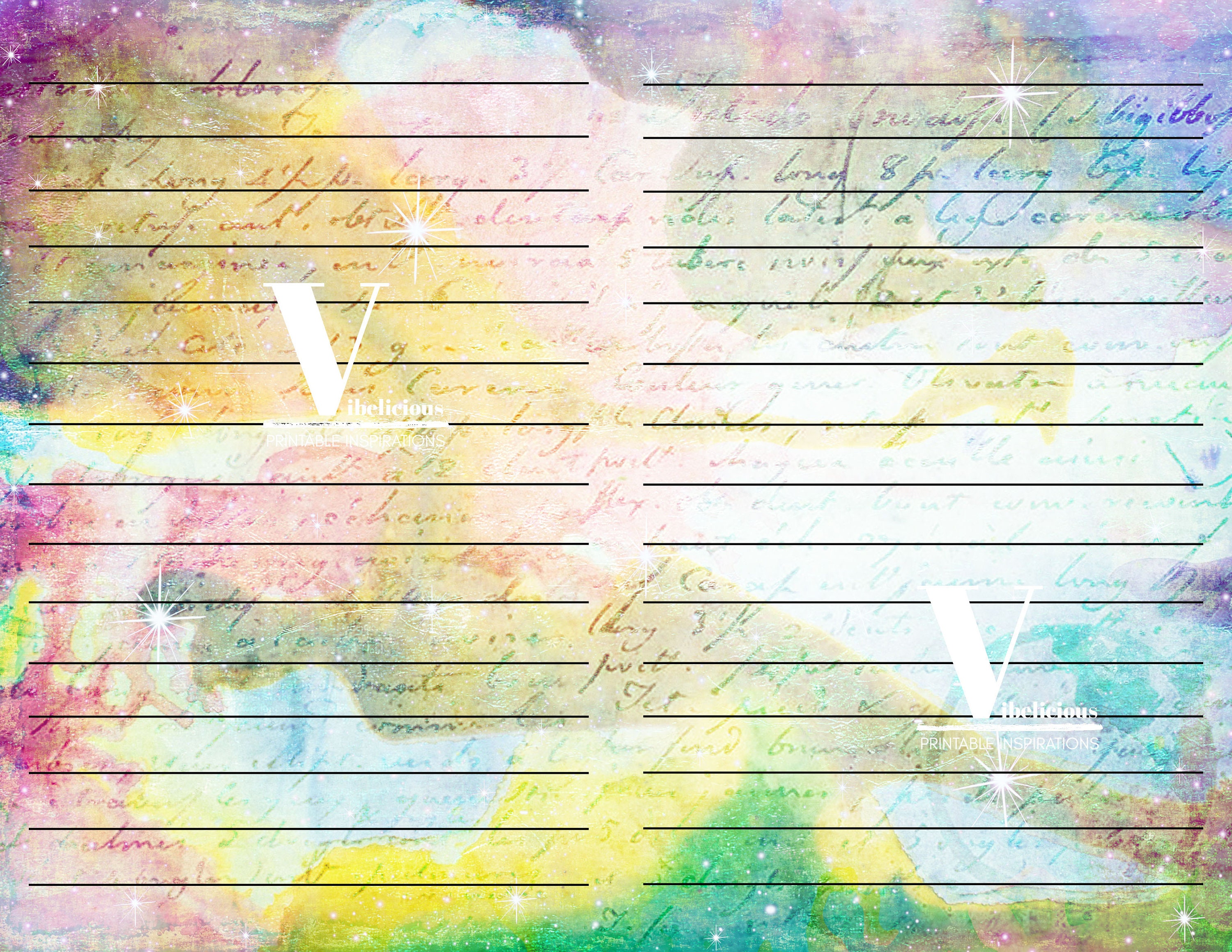 JUST WRITE Printable Lined Journal Sheets Journal Paper Digital Paper ...