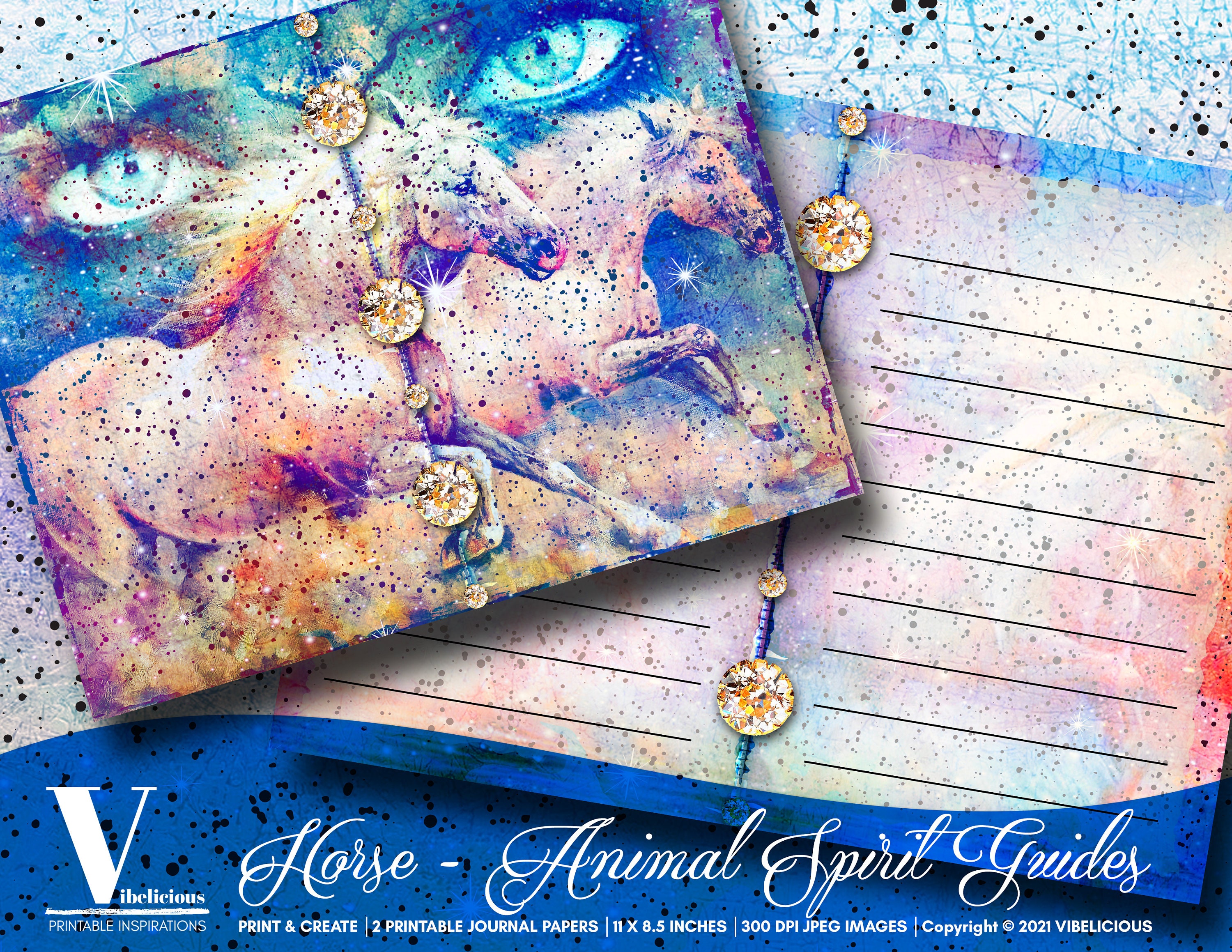 Craft Supplies & Tools Junk Journals SPIRIT ANIMAL HORSE Printable ...