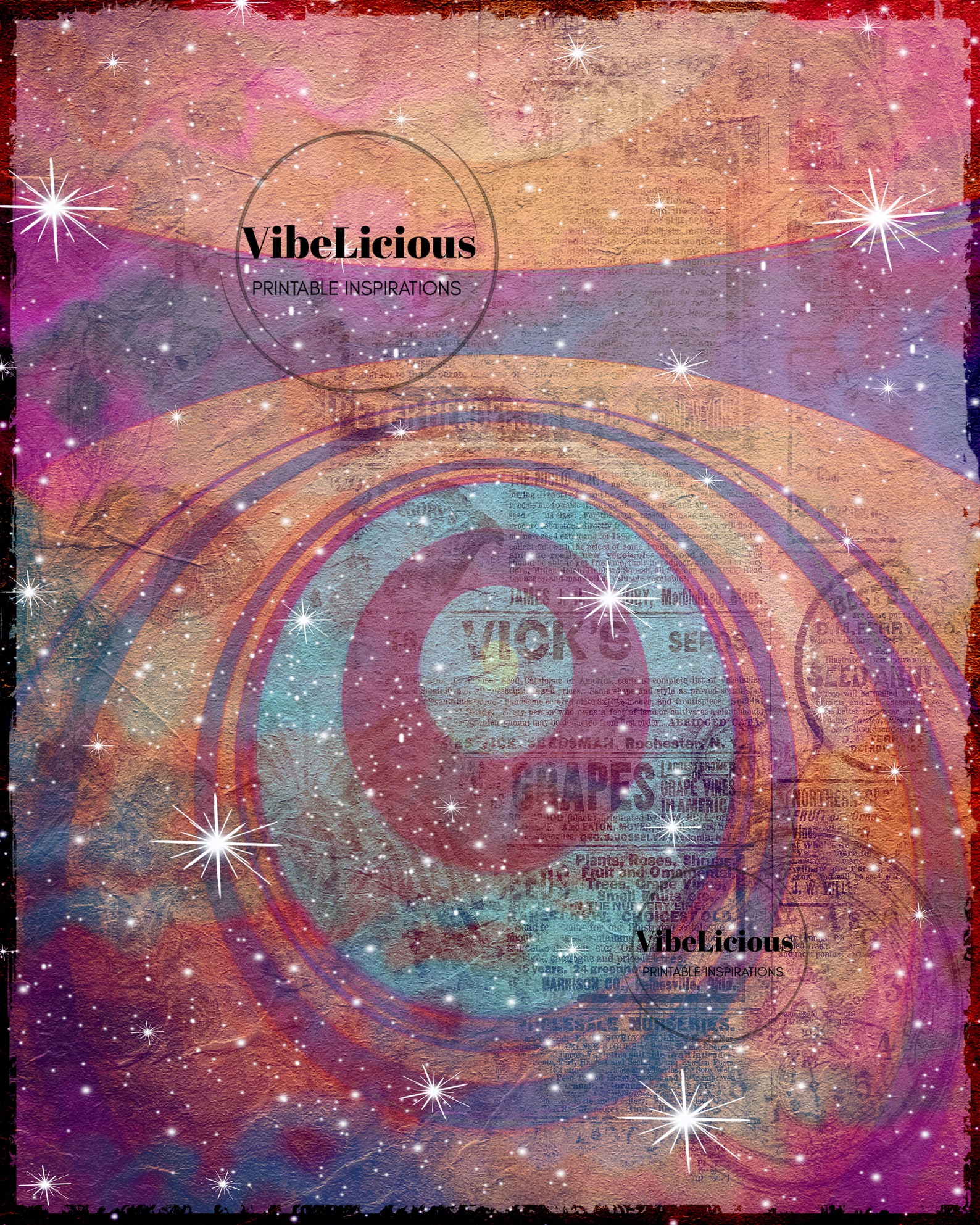 RETRO GRUNGE Junk Journal Digital Paper Decorated Digital Paper Art ...