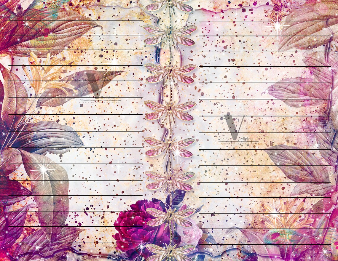 FLORAL BLISS Printable Journal Kit Journal Pages Flowers Floral Instant ...