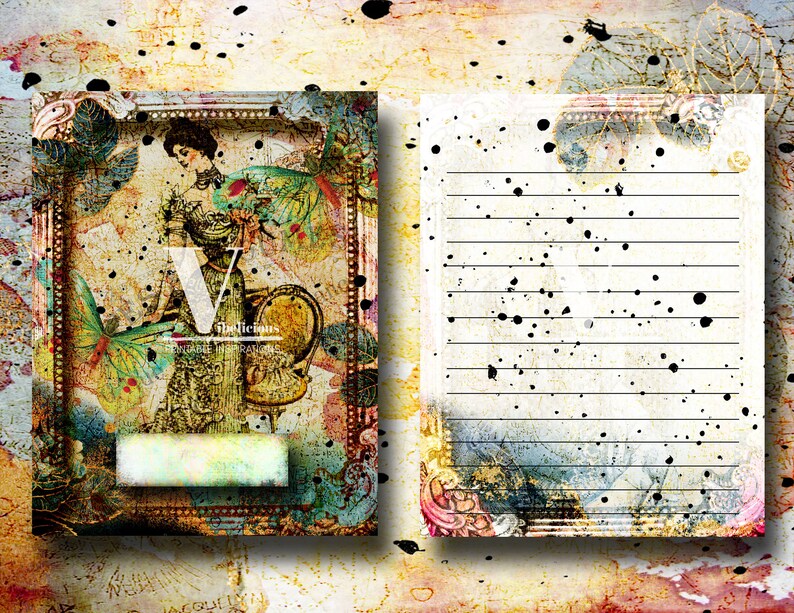 ORNATE VINTAGE Printable Journal Kit Journal Pages Grunge Vintage Women ...