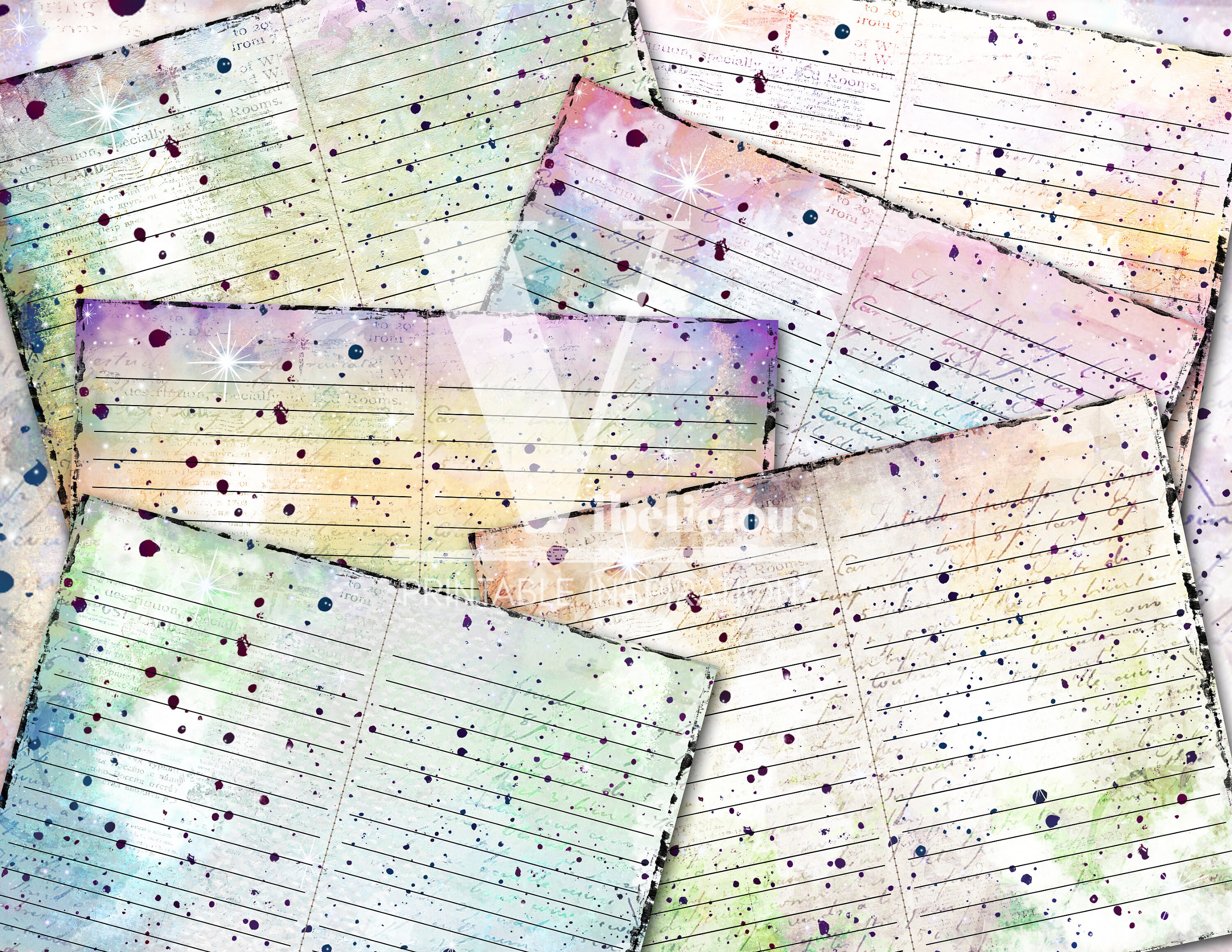 JUST WRITE PRINTABLE Lined Journal Sheet Writing Paper Journal Paper ...