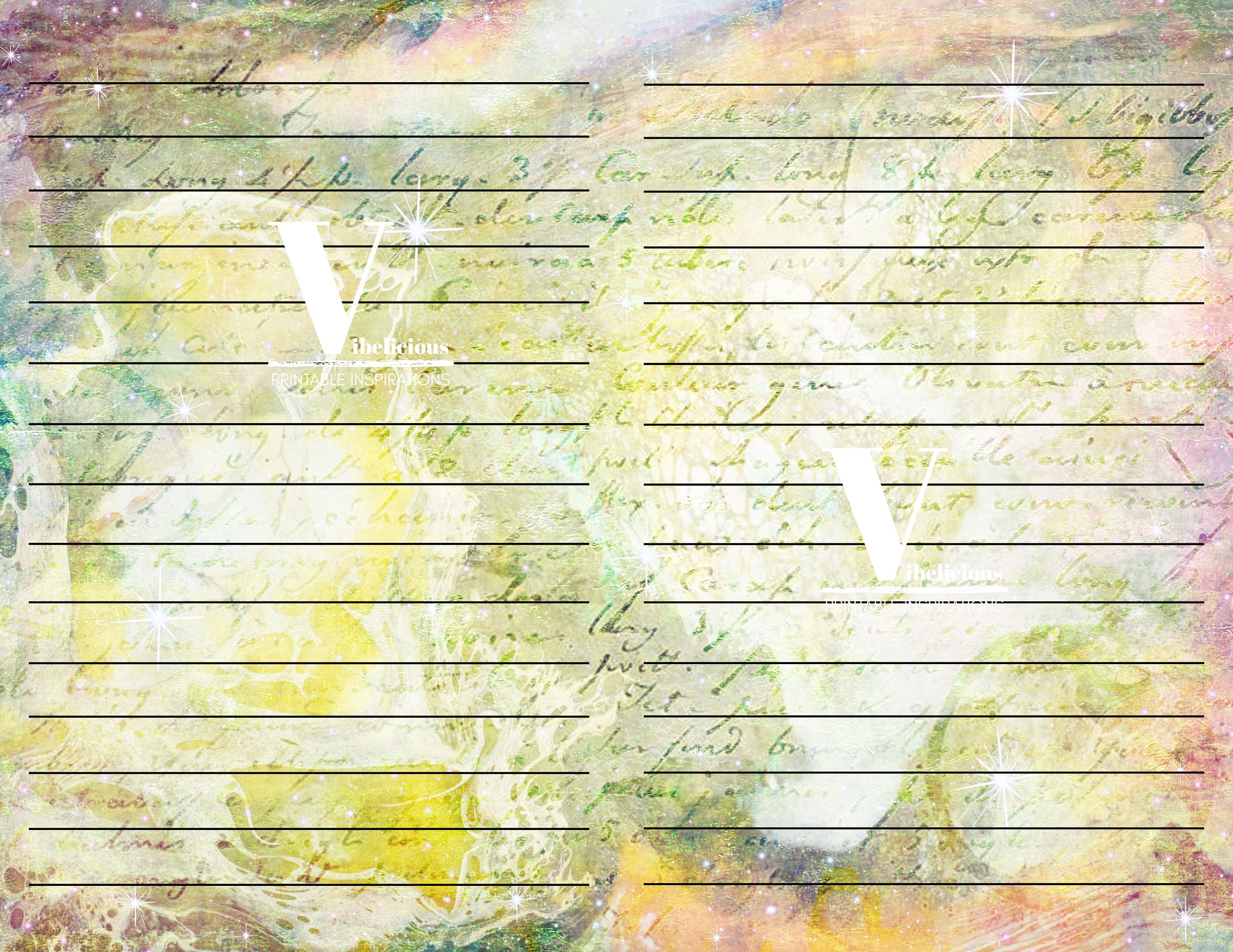 JUST WRITE Printable Lined Journal Sheets Journal Paper Digital Paper ...