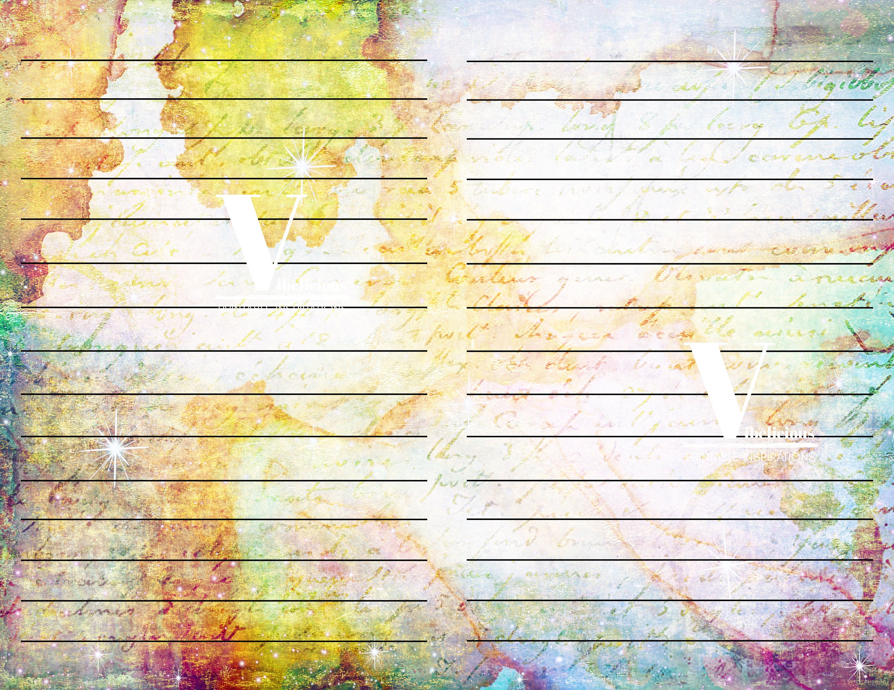 JUST WRITE Printable Lined Journal Sheets Journal Paper Digital Paper ...