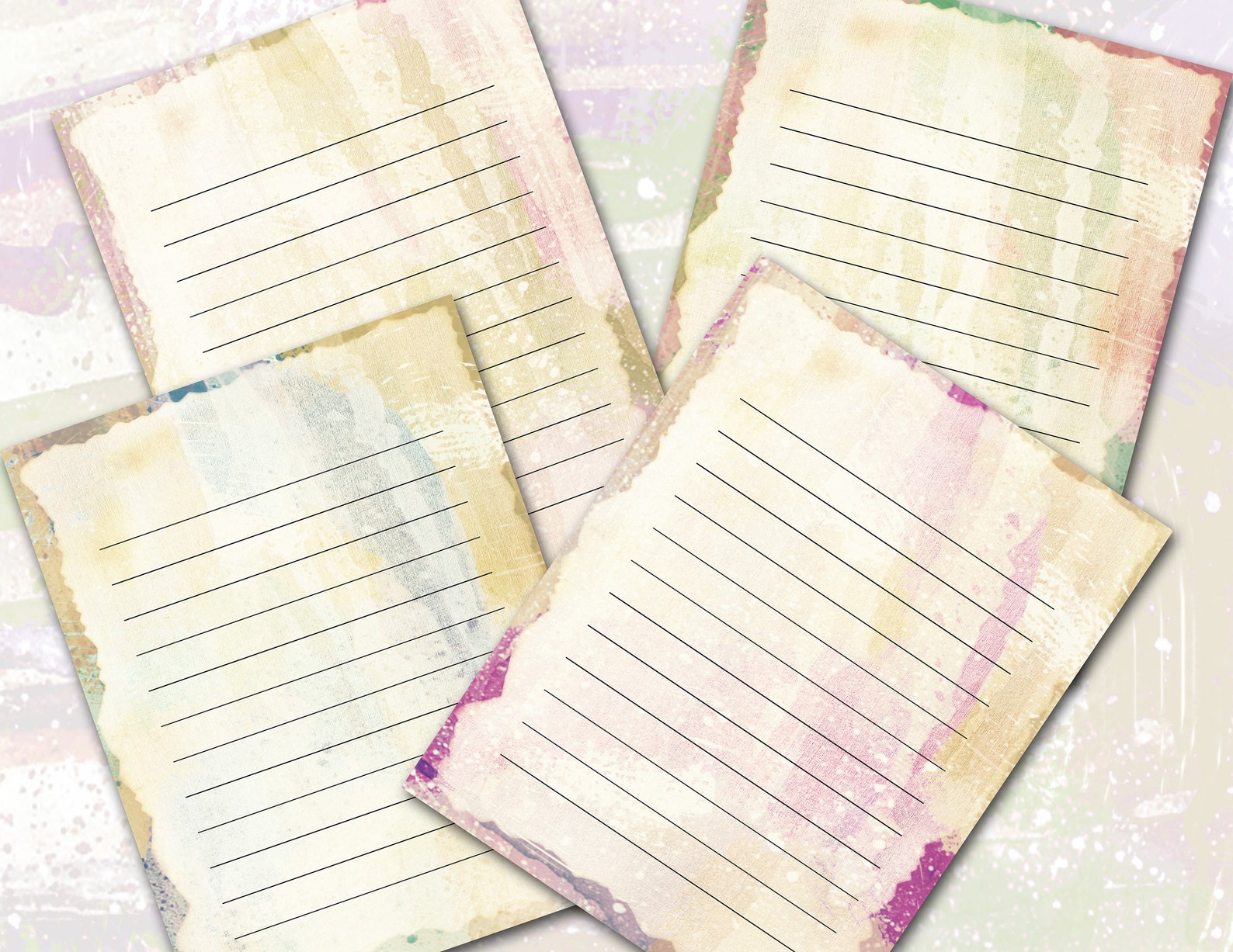 JUST WRITE PRINTABLE Lined Journal Paper Kit Writing Paper Digital ...