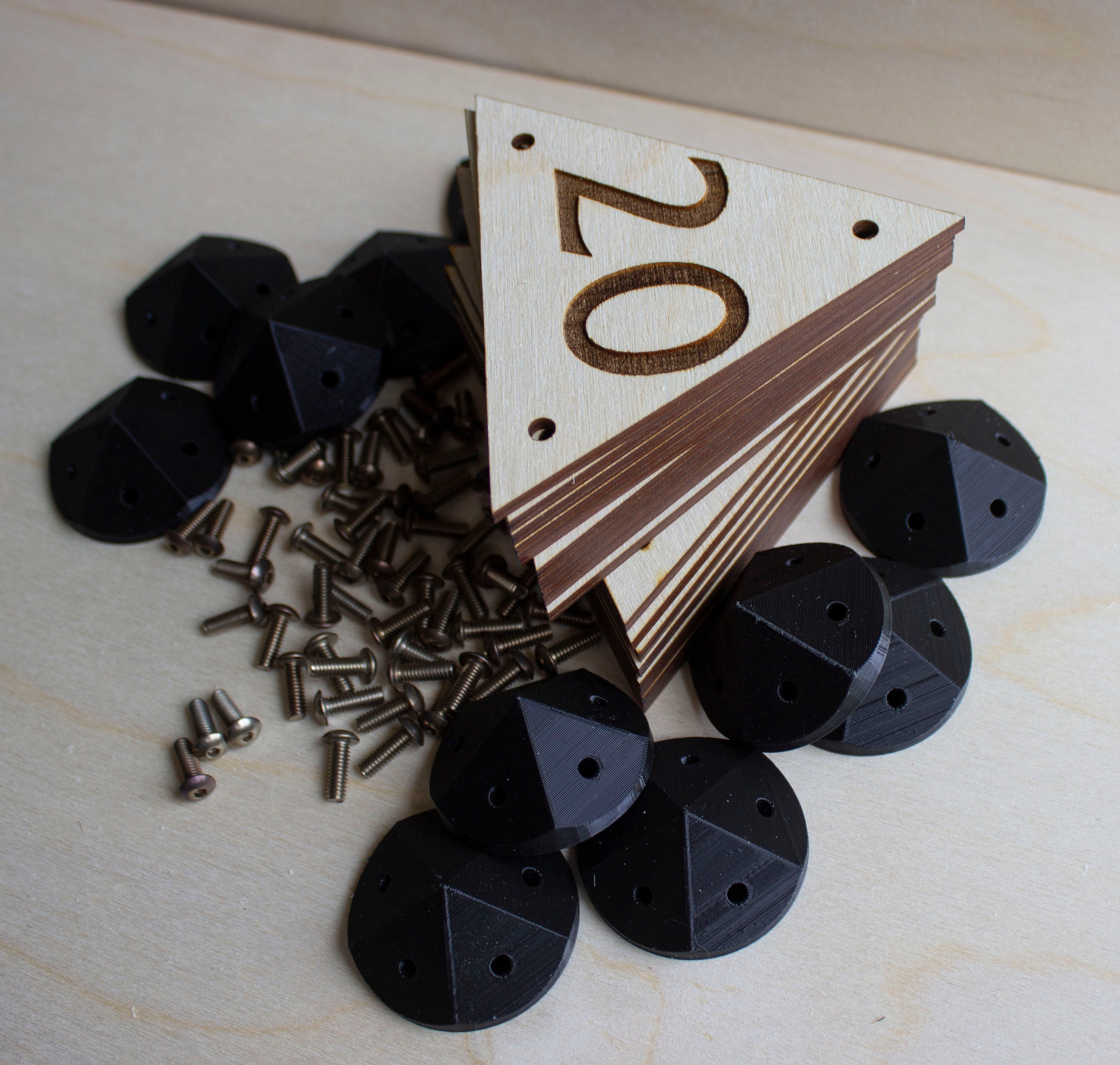 Giant Laser Cut D20 home decor Assembled or DIY Kit | Etsy