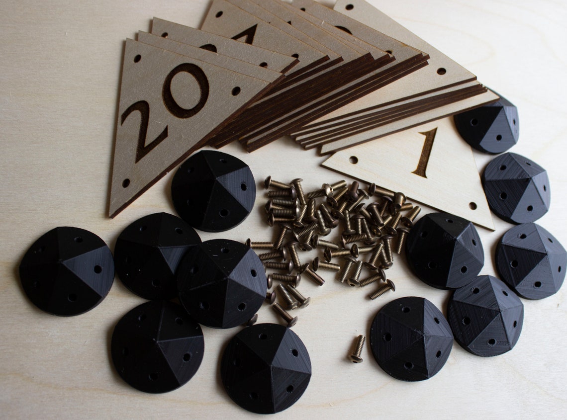 Giant Laser Cut D20 home decor Assembled or DIY Kit | Etsy