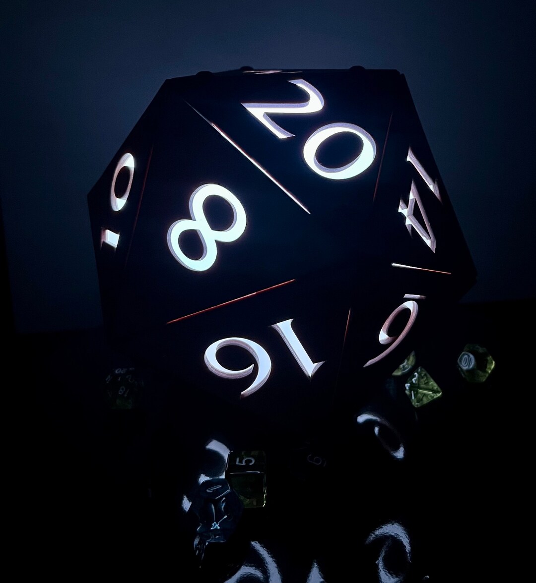Giant Laser Cut D20 Driftglobe Lamp - Etsy