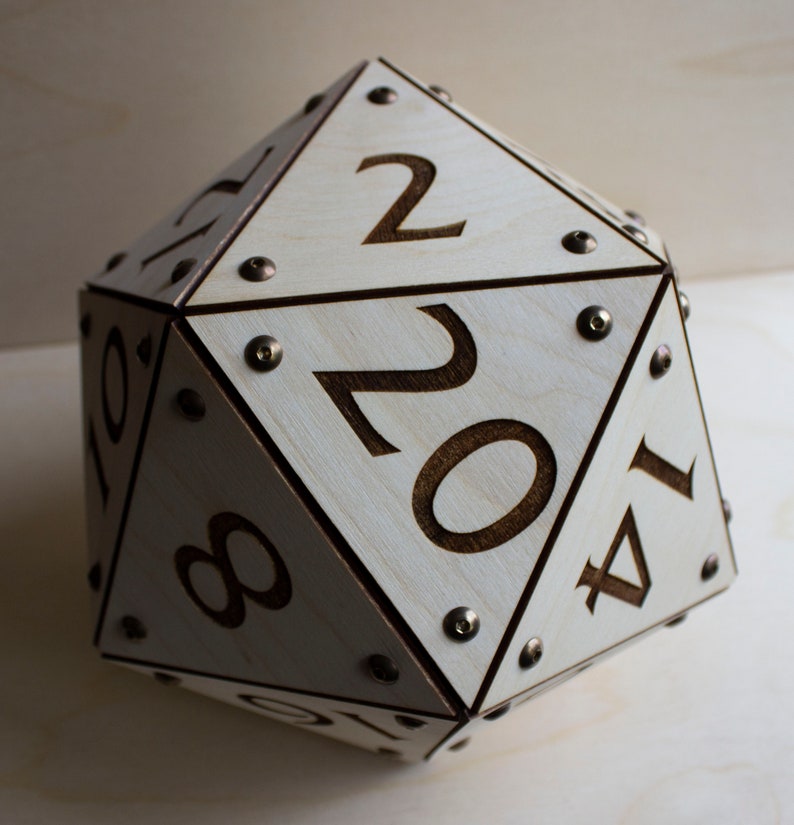 Giant Laser Cut D20 Home Decor Assembled or DIY Kit - Etsy