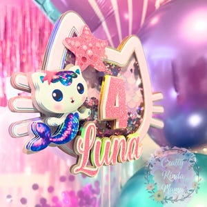 Mercat Gabby Cat Playhouse Inspired Custom Cake Topper - Etsy