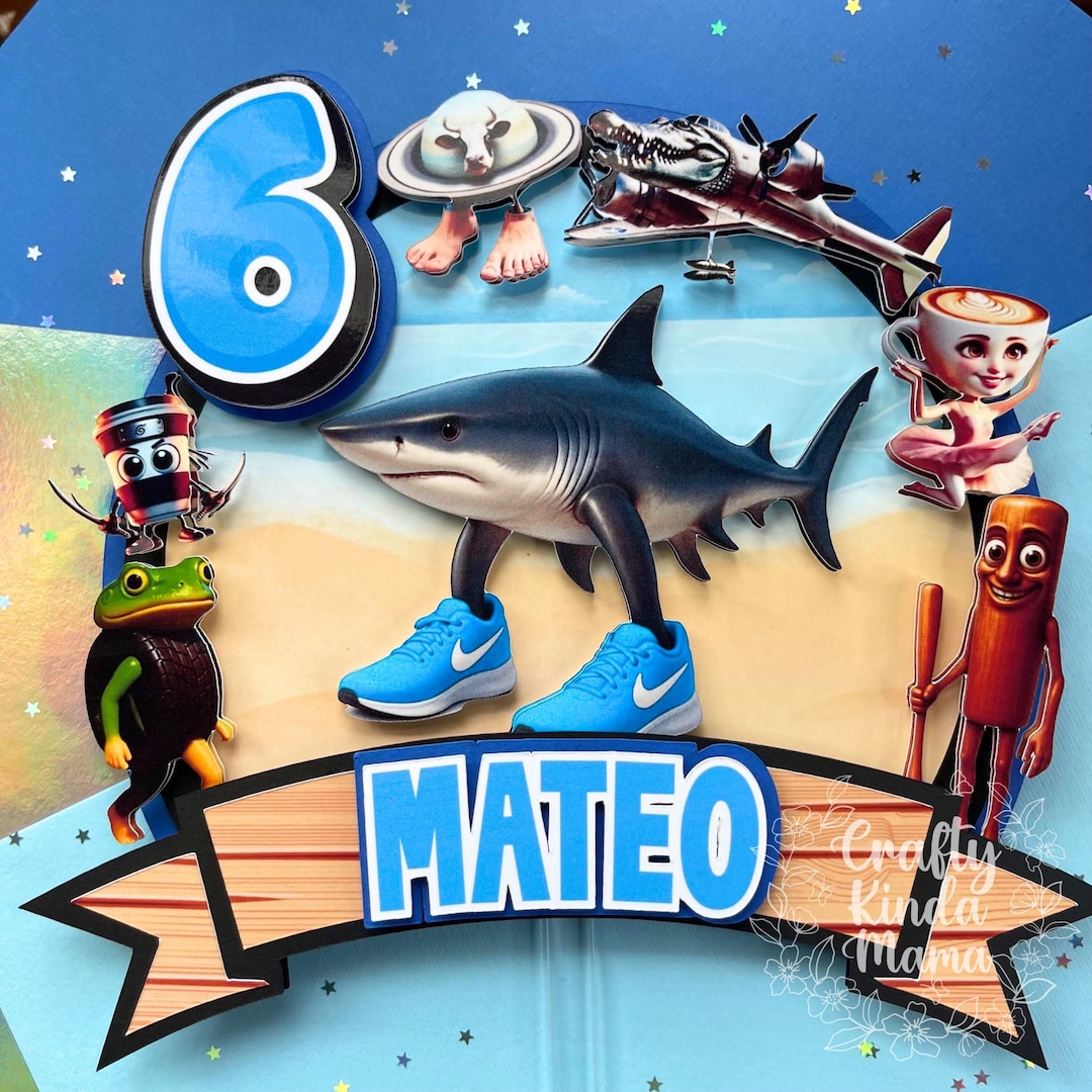 Custom Brainrot Birthday Cake Topper: Gamer Party Decor - Etsy