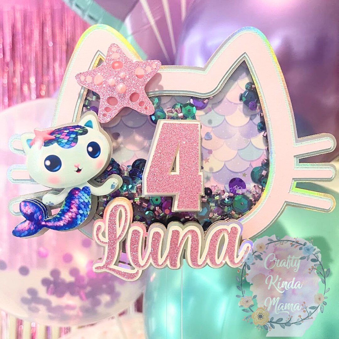 Mercat Gabby Cat Playhouse Inspired Custom Cake Topper - Etsy