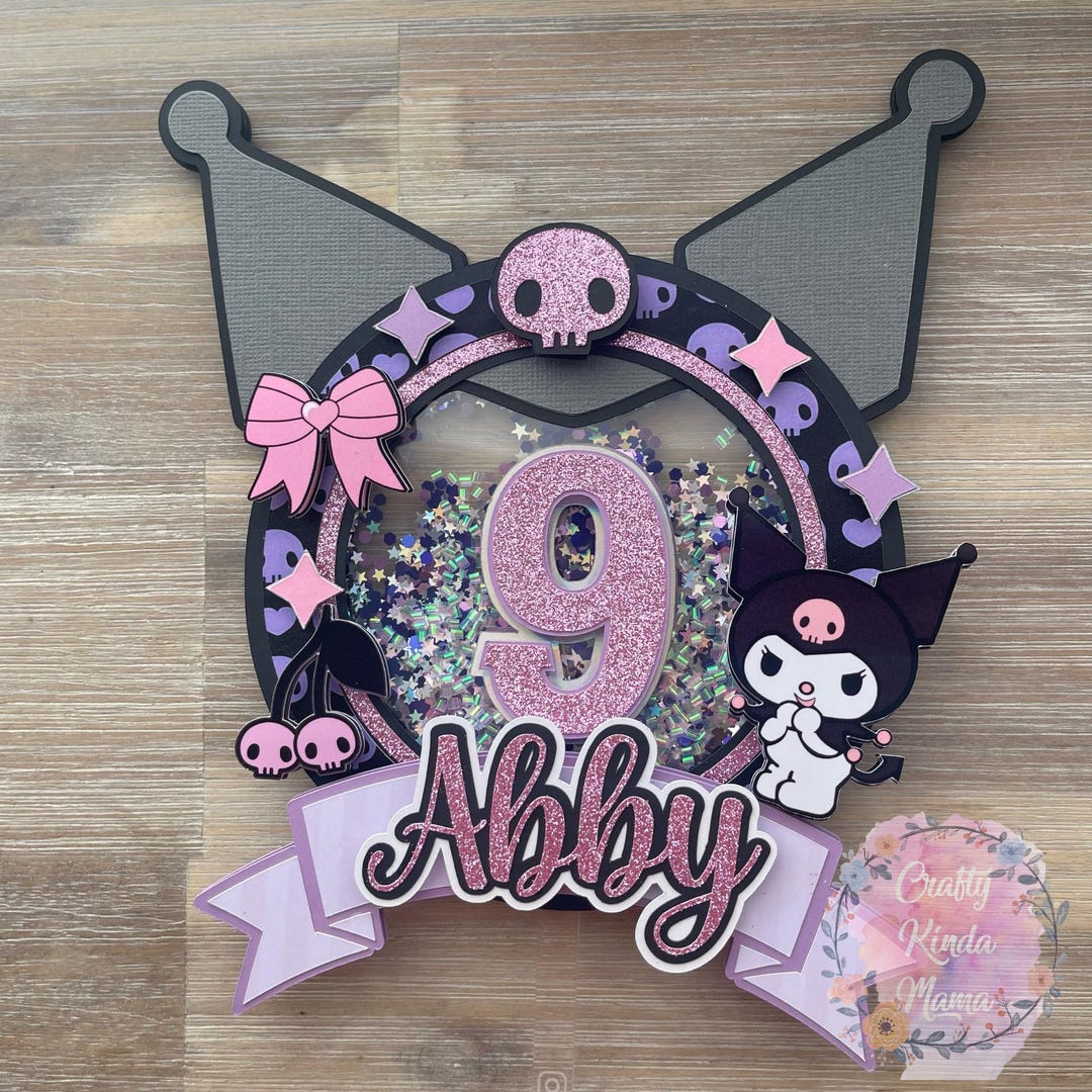Kuromi Inspired custom Cake Topper Shaker - Etsy