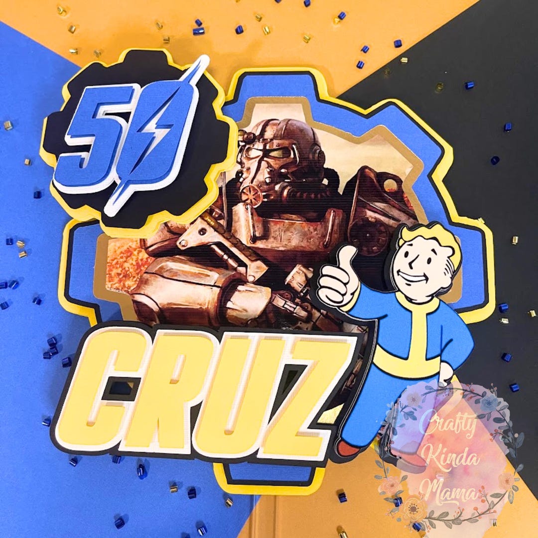 Fallout 76 Fallout 4 Gamer Inspired Custom Cake Topper Gamer - Etsy
