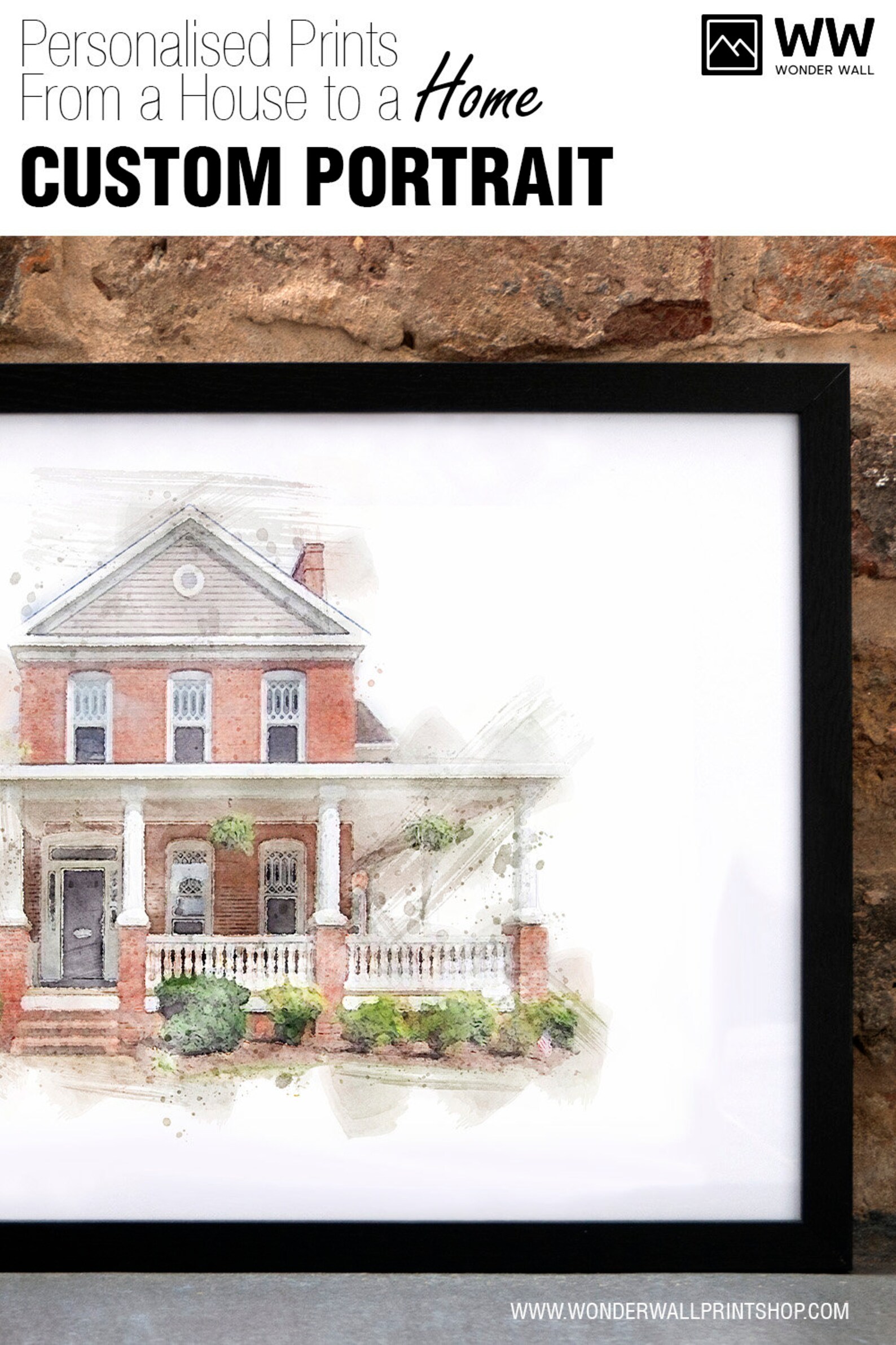 Custom Home Portrait House Portrait Painting From Photo | Etsy UK