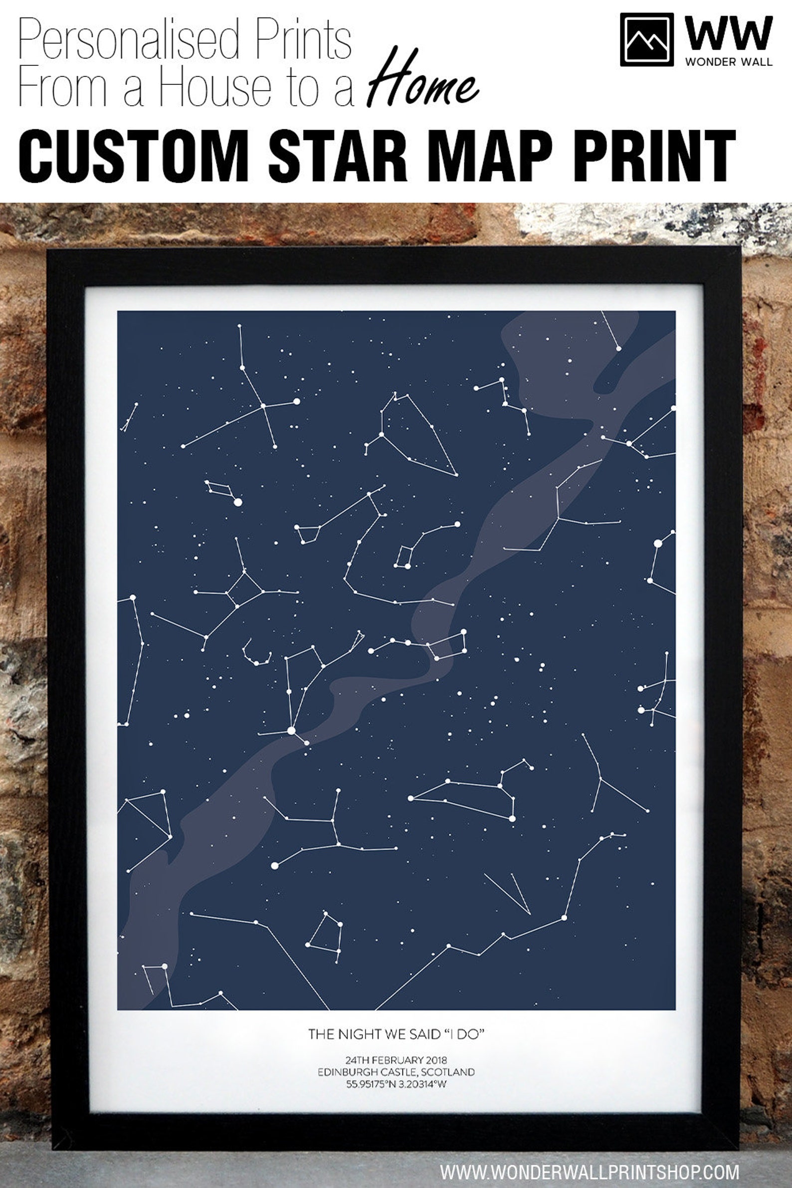 Custom Star Map Constellation Map Custom Star Chart Star | Etsy