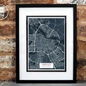 Personalised Custom City Print Town Map Map Poster Wall - Etsy UK