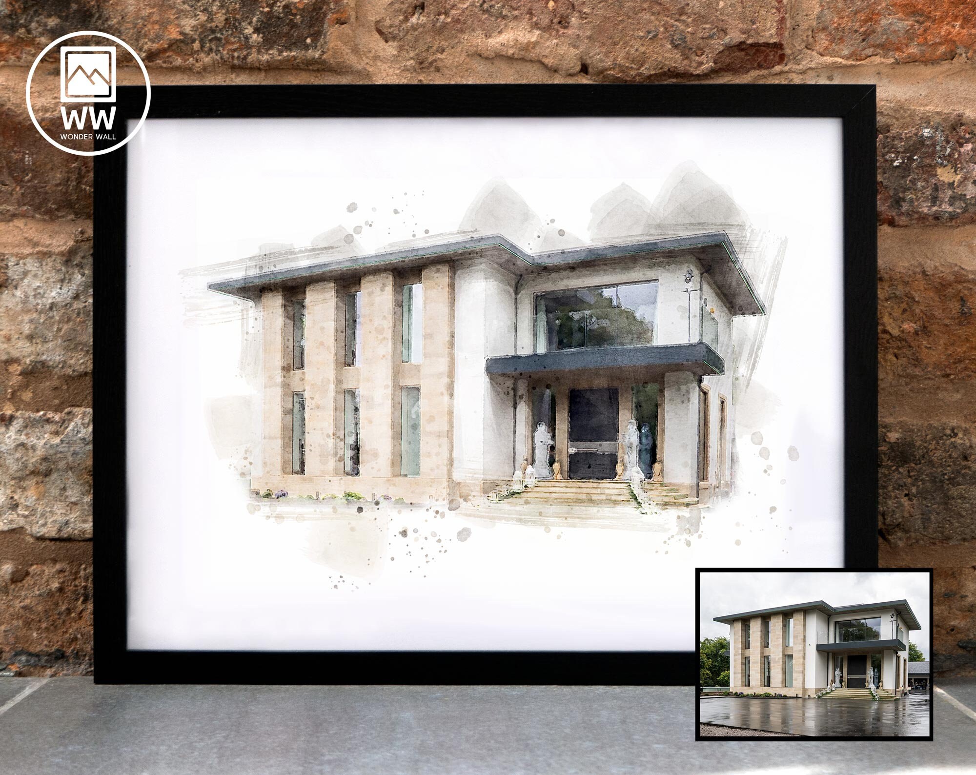 Custom Home Portrait House Portrait Painting From Photo - Etsy UK