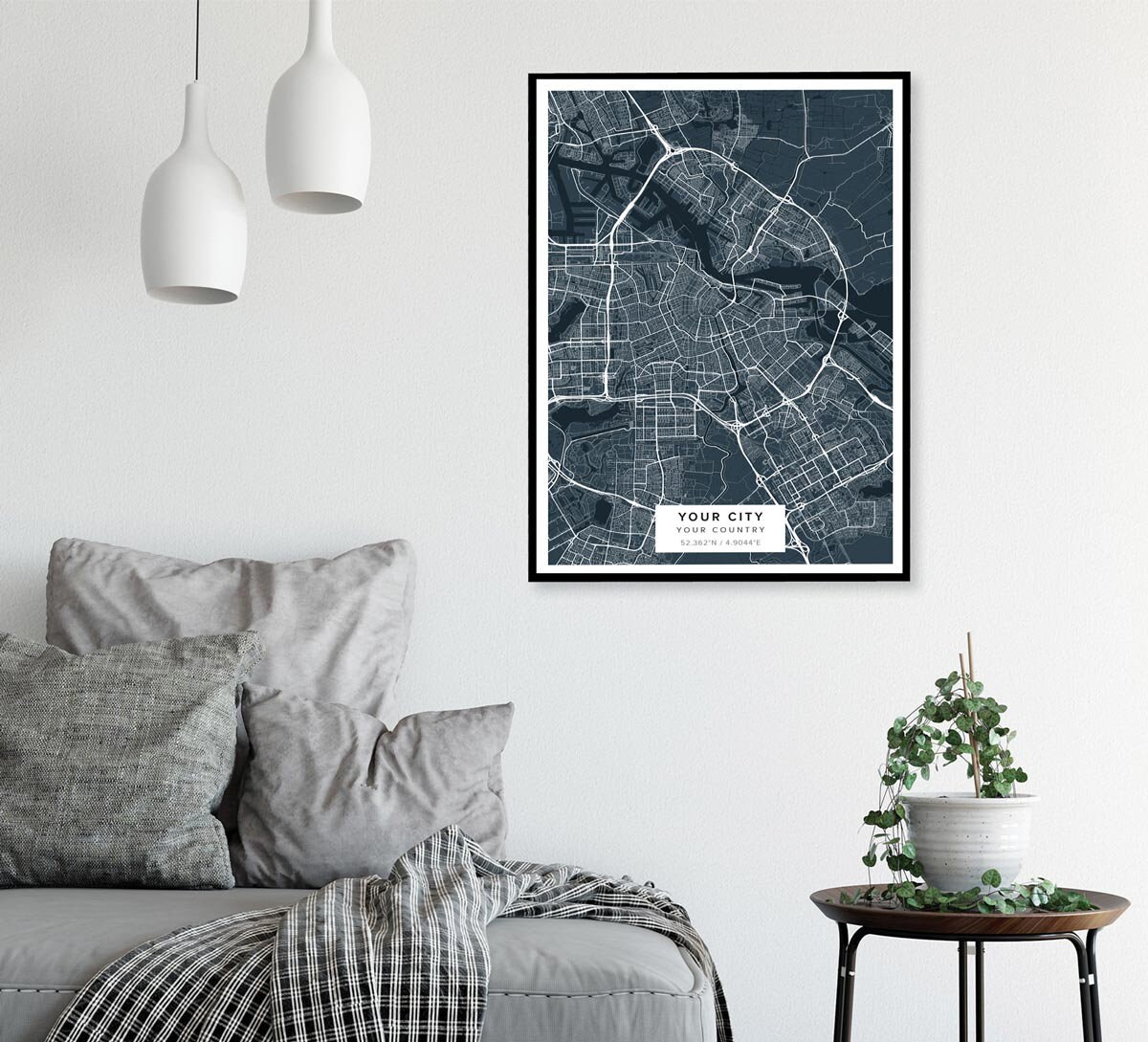 Personalised Custom City Print Town Map Map Poster Wall | Etsy UK