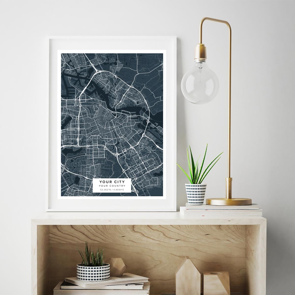 Personalised Custom City Print Town Map Map Poster Wall | Etsy UK