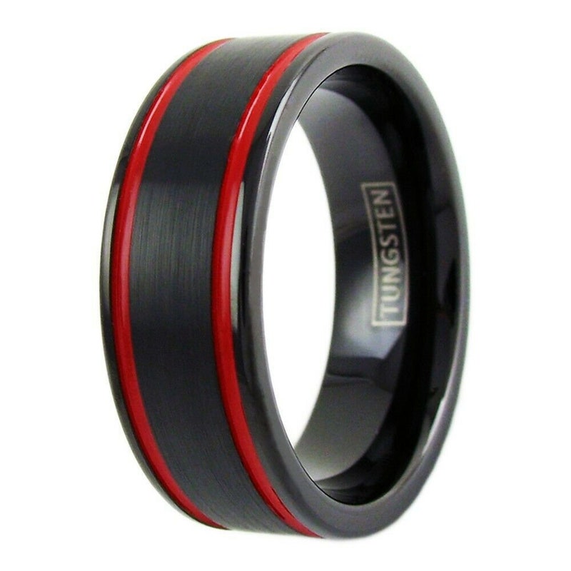 Firefighter Wedding Ring - Etsy