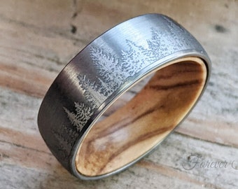 Forest Wedding Ring - Etsy