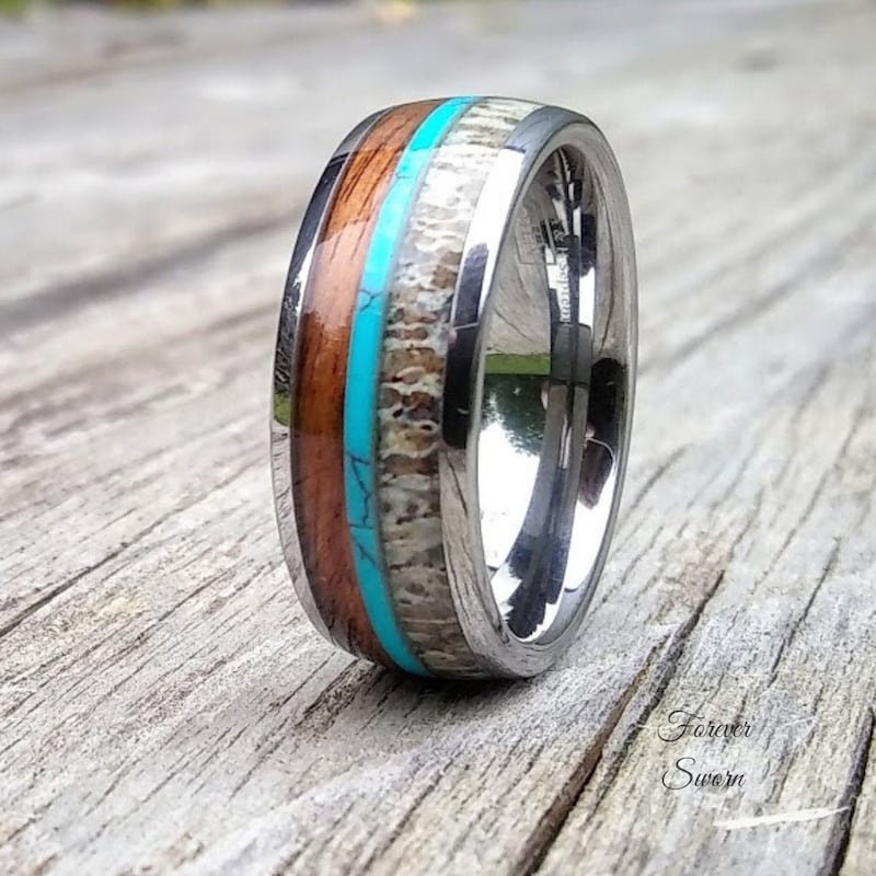 Deer Antler Ring - Etsy
