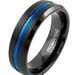 Thin Blue Line Ring 7mm | Police Tungsten Men's Women's Wedding Size 7 ...